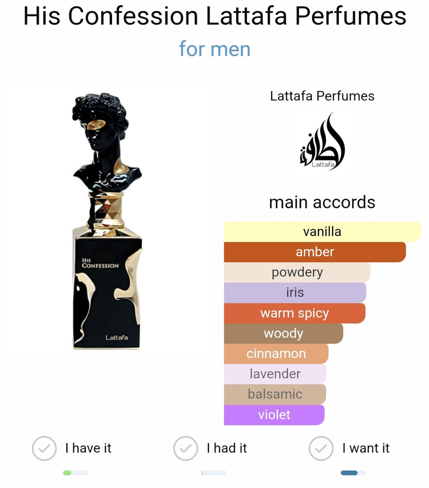 His Confession lattafa edp 100ml – Dubai perfumes SA