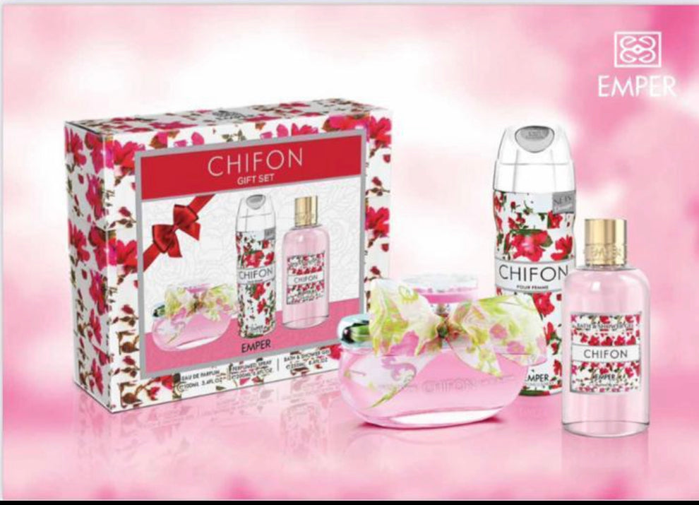 Chiffon Emper 3 in 1 gift set – Dubai perfumes SA
