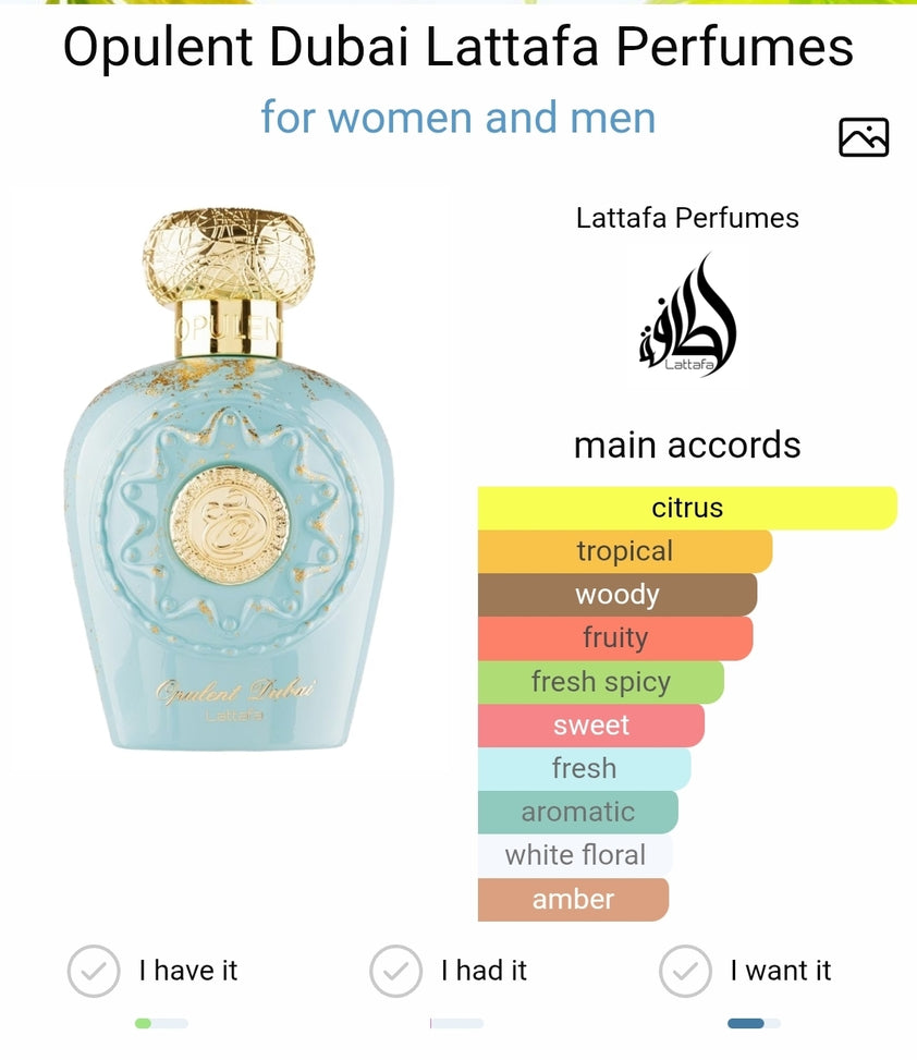 Opulent Dubai lattafa edp 100ml – Dubai perfumes SA